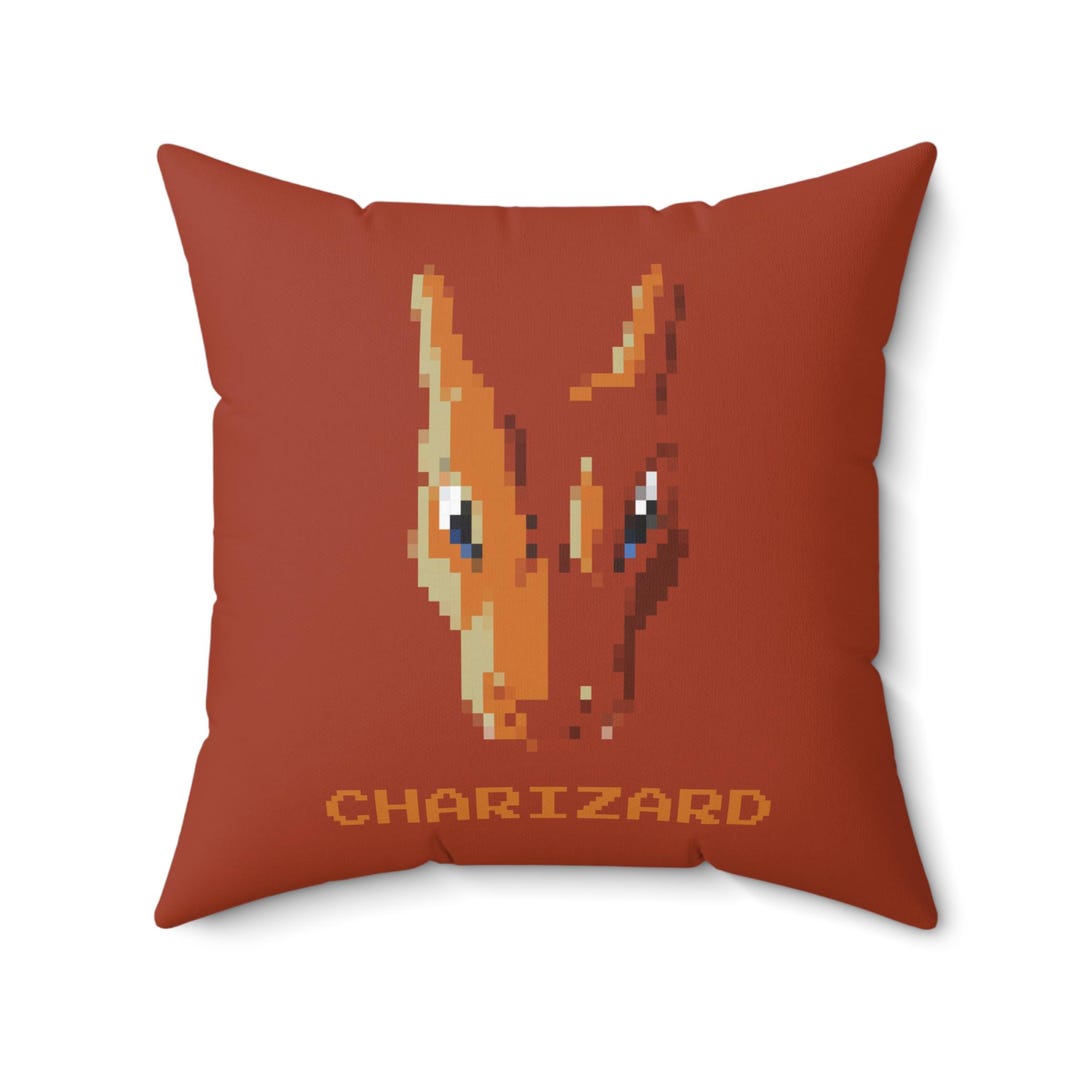 Pokemon Pillow Charizard Square Pillow Gift for Anime Fan Charizard ...