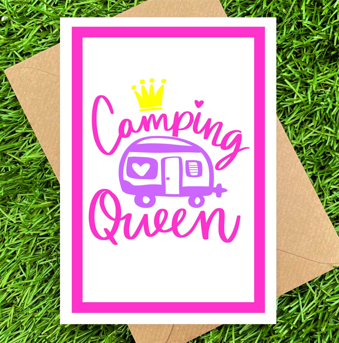 Camping Queen With Crown Camping Tent Caravan Motorhome Handmade ...