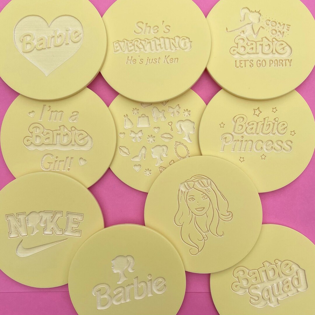 10 X Barbie Themed Ken Handbag Lipstick Head Cupcake Cookie Engraved ...