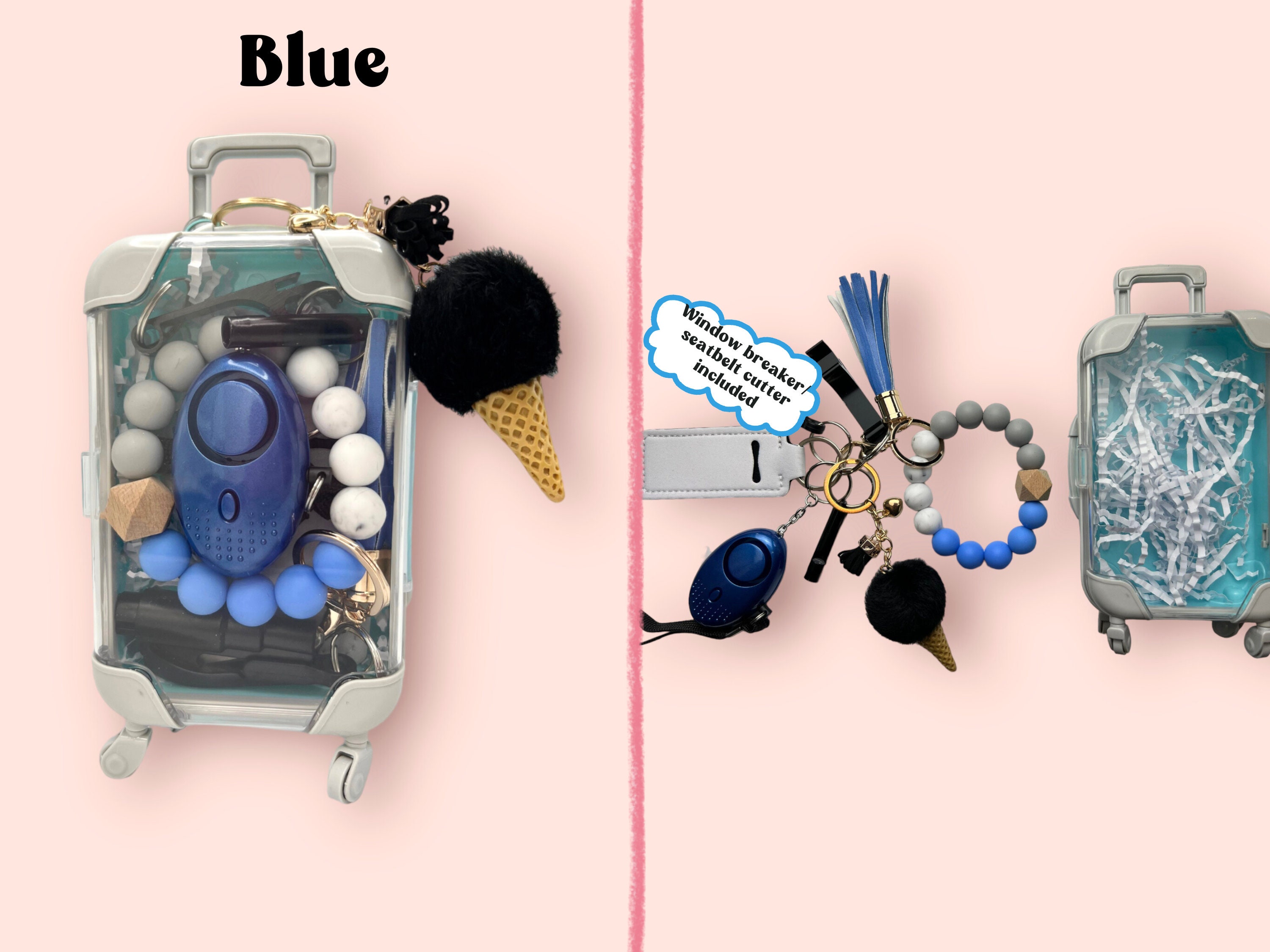 Mini Suitcase Safety Keychain, Gift for Women and Teens, Unique Gift ...