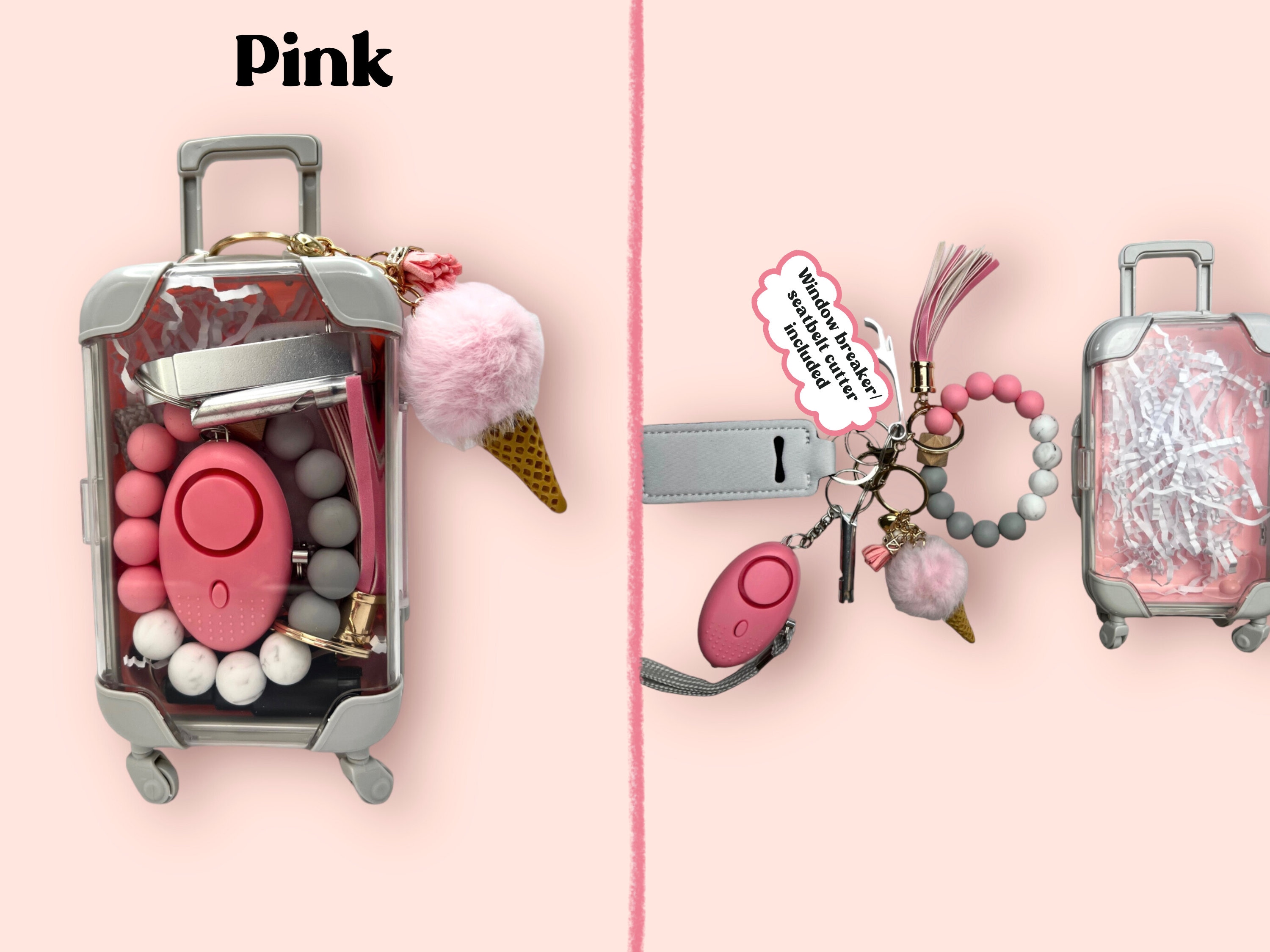 Mini Suitcase Safety Keychain, Gift for Women and Teens, Unique Gift ...