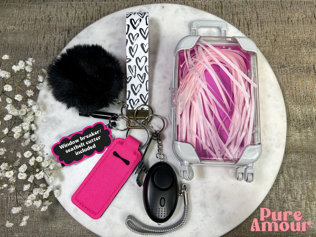 Mini Suitcase Safety Keychain With Everything, Personal Alarm, Women ...