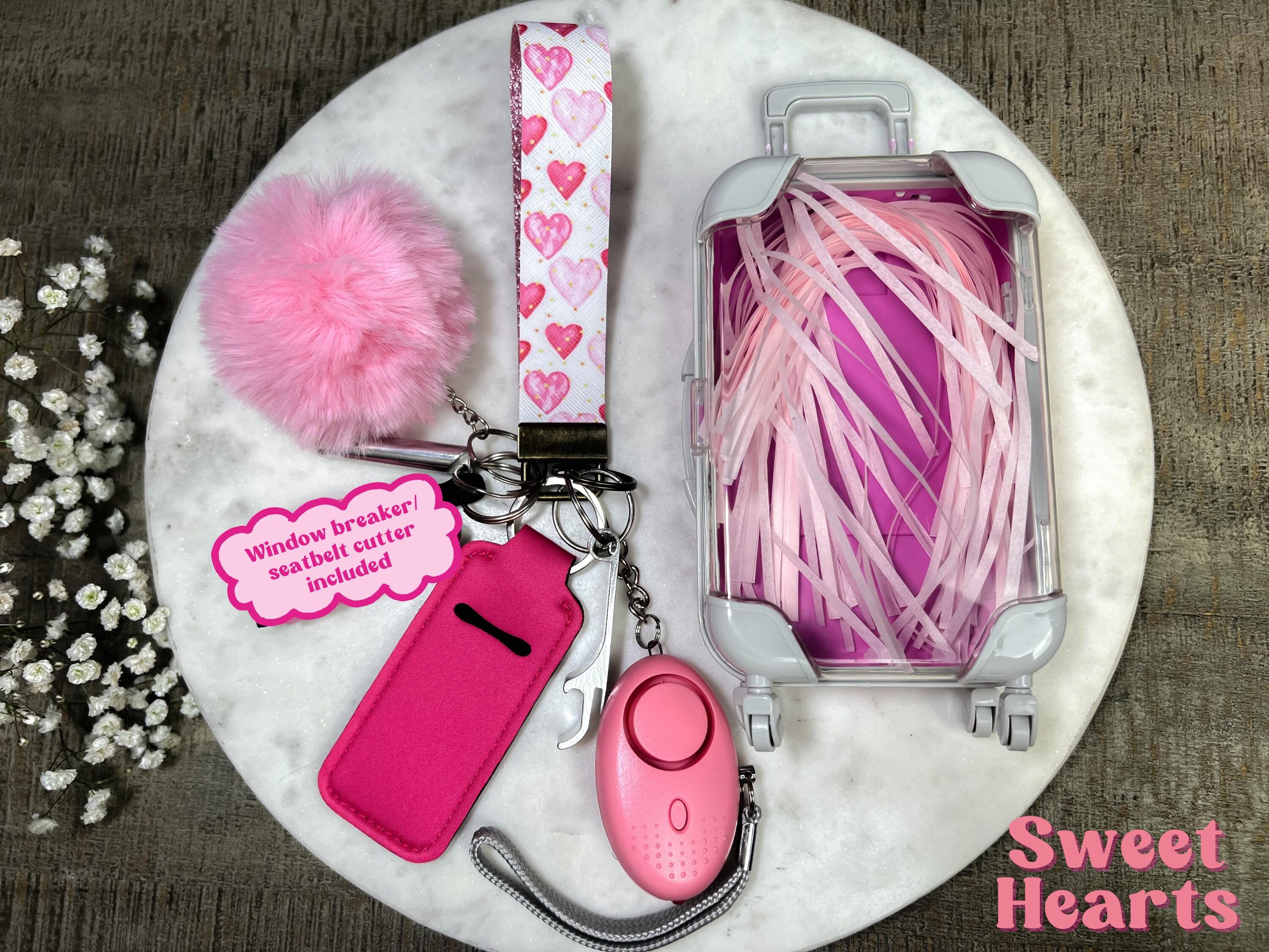 Mini Suitcase Safety Keychain With Everything, Personal Alarm, Women ...