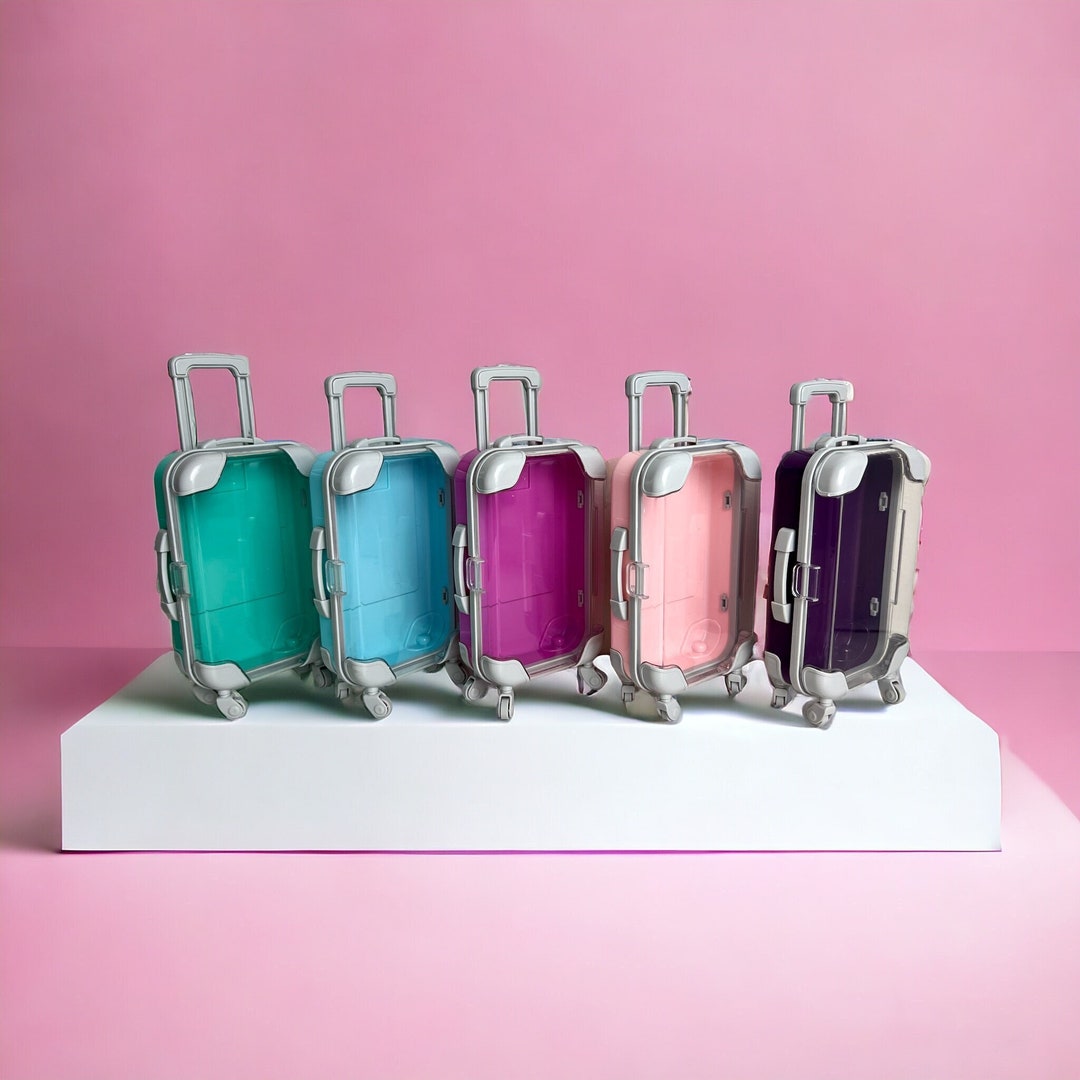 Mini Suitcases, Plastic Mini Suitcases, Doll Trolley, Party Favors ...