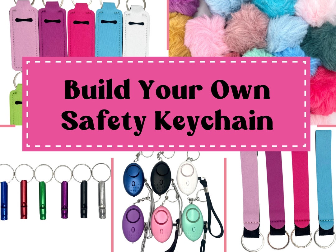 Custom Safety Keychain With Everything, Personal Alarm, Women Keychain ...