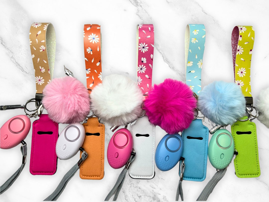 Flower Safety Keychain With Everything, Personal Alarm, Women Keychain ...