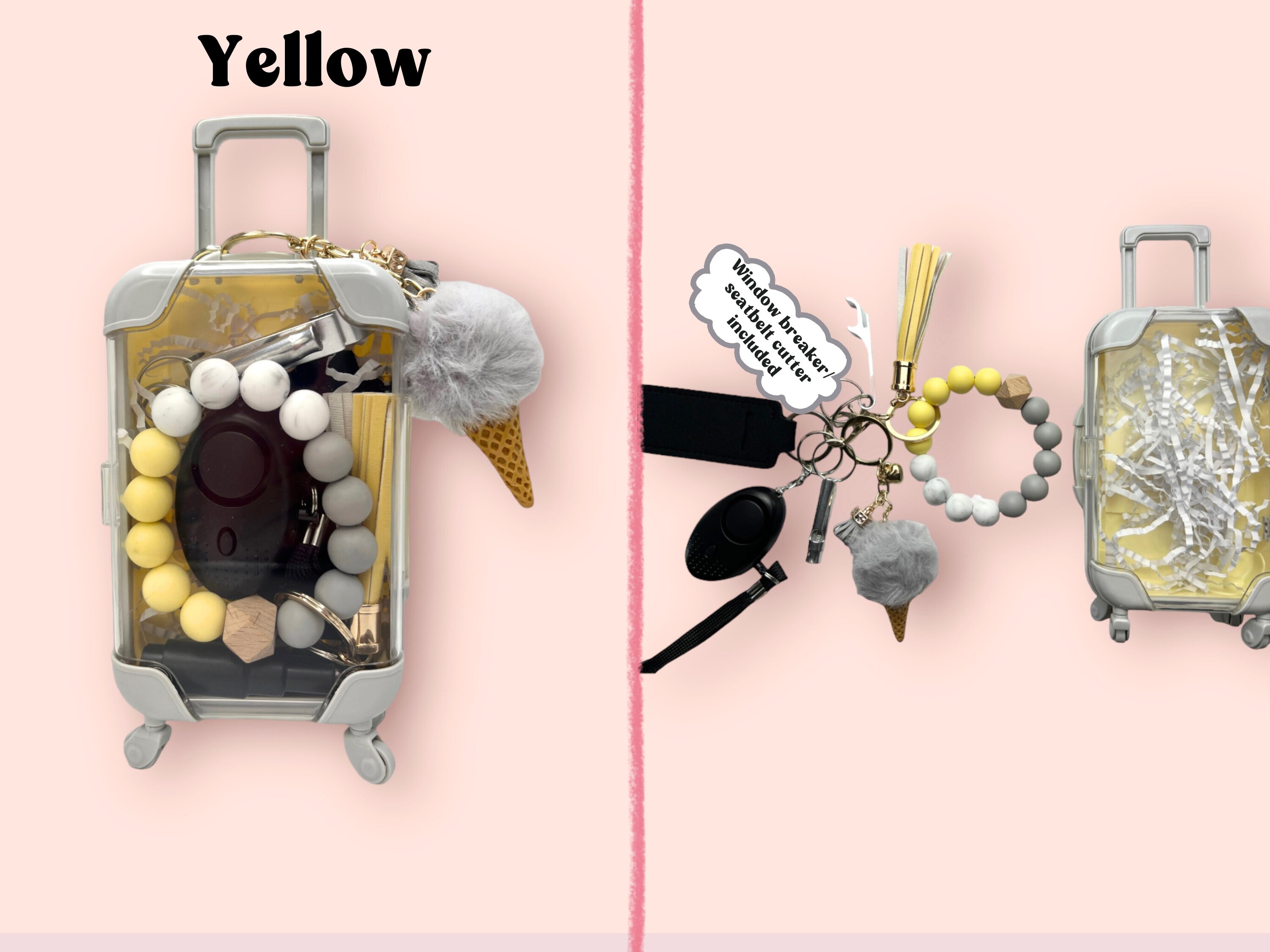 Mini Suitcase Safety Keychain, Gift for Women and Teens, Unique Gift ...