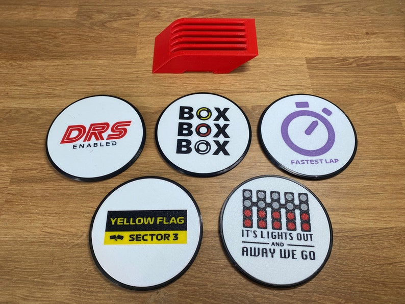 F1 Iconic Moments Coaster Set. Box Box Box It's Lights - Etsy