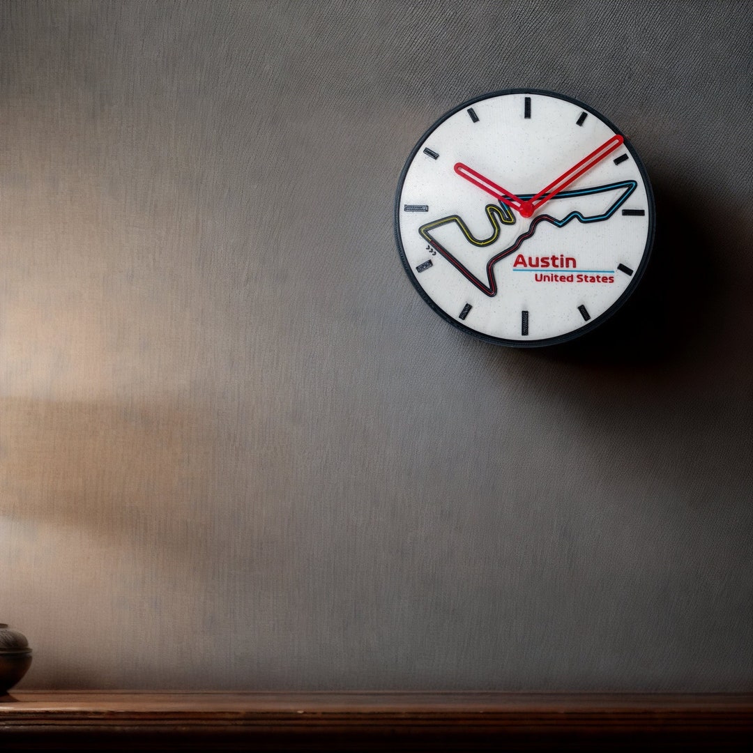 F1 Track Wall Clock | Austin United States Circuit | Best Quality 3D ...