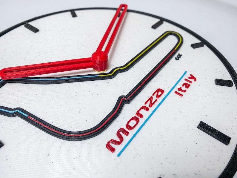 3D Printed Monza Circuit Formula 1 Wall Clock - Unique Racing Gift - Etsy