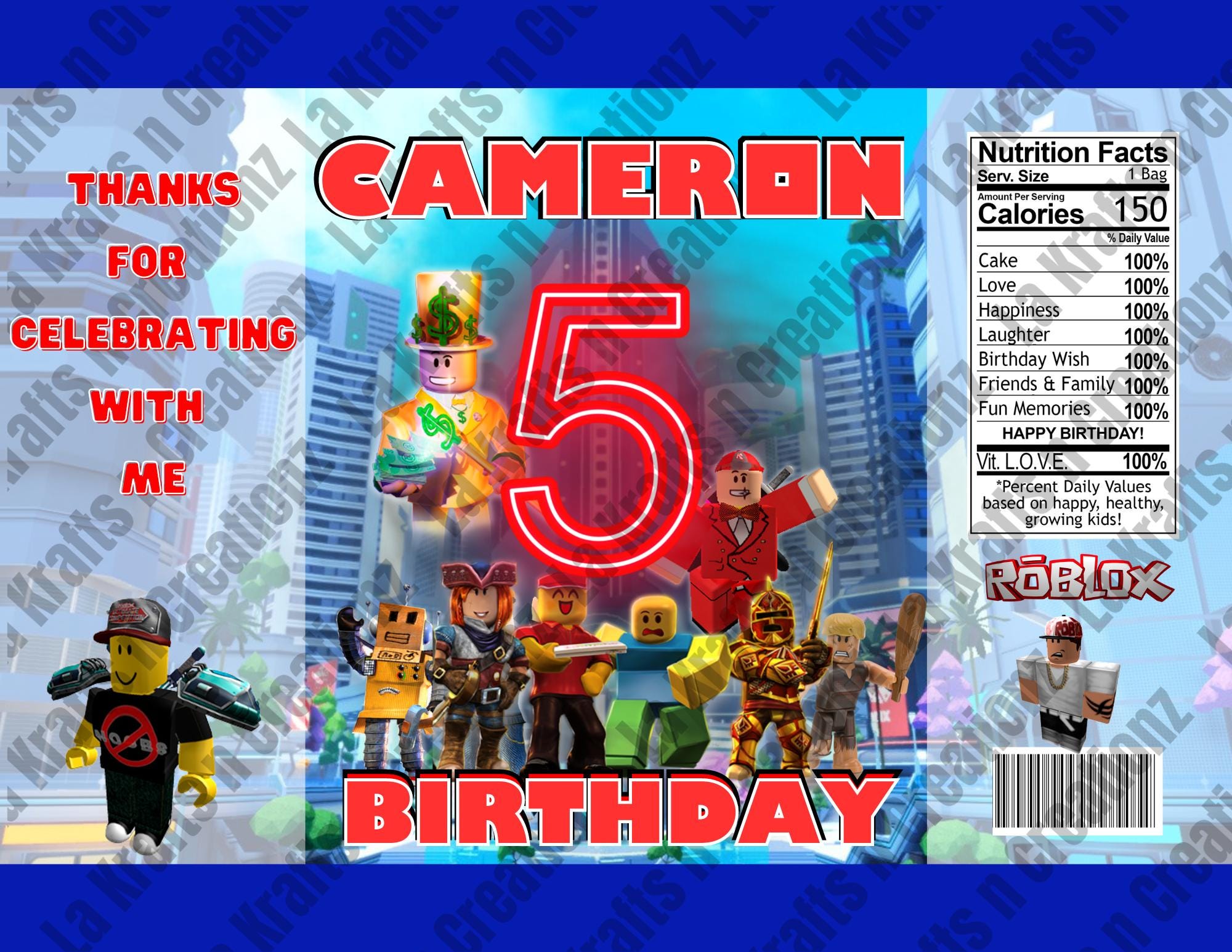 EDITABLE Roblox Party Favor Bundle Templates - Etsy