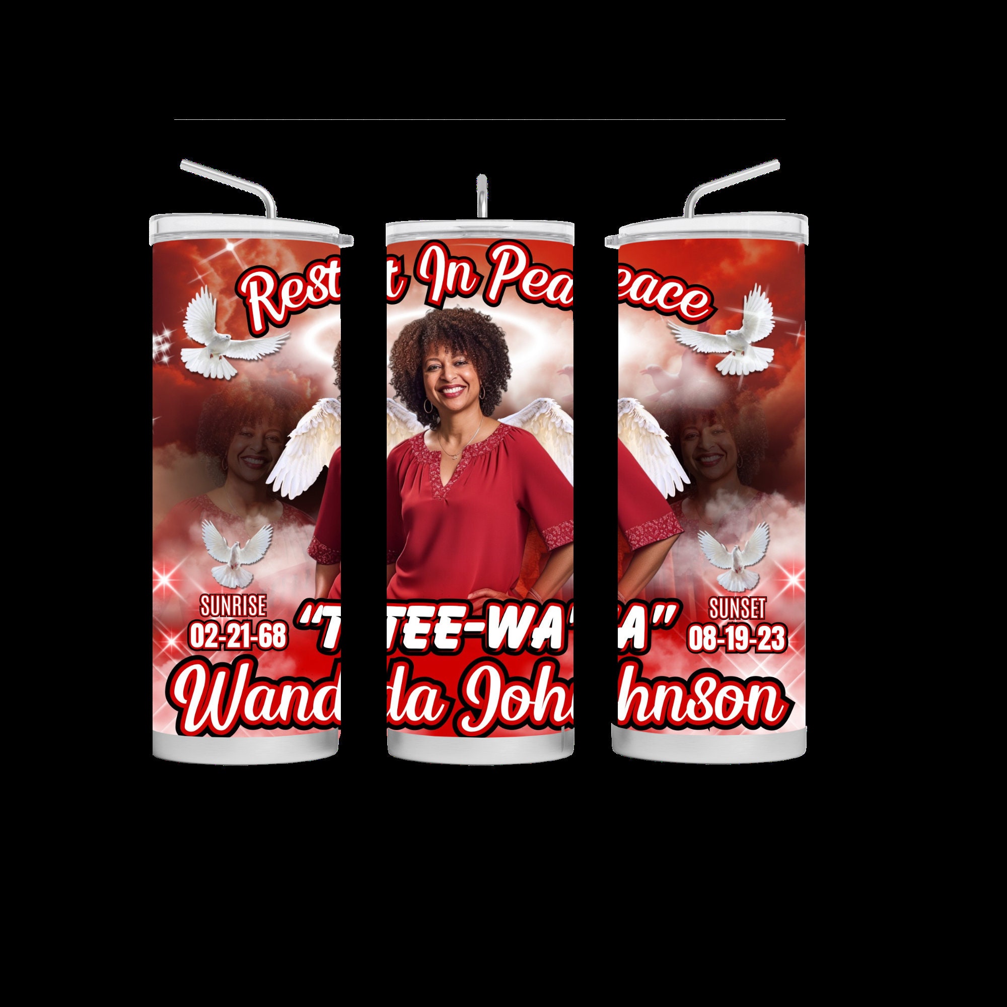 Red Memorial Editable Design - Etsy