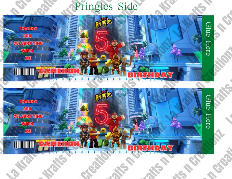 EDITABLE Roblox Party Favor Bundle Templates - Etsy