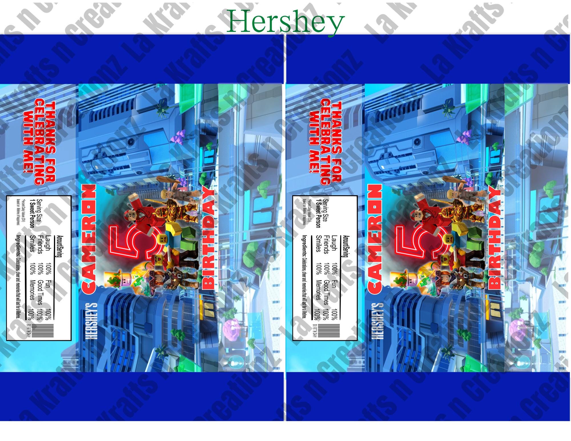 EDITABLE Roblox Party Favor Bundle Templates - Etsy