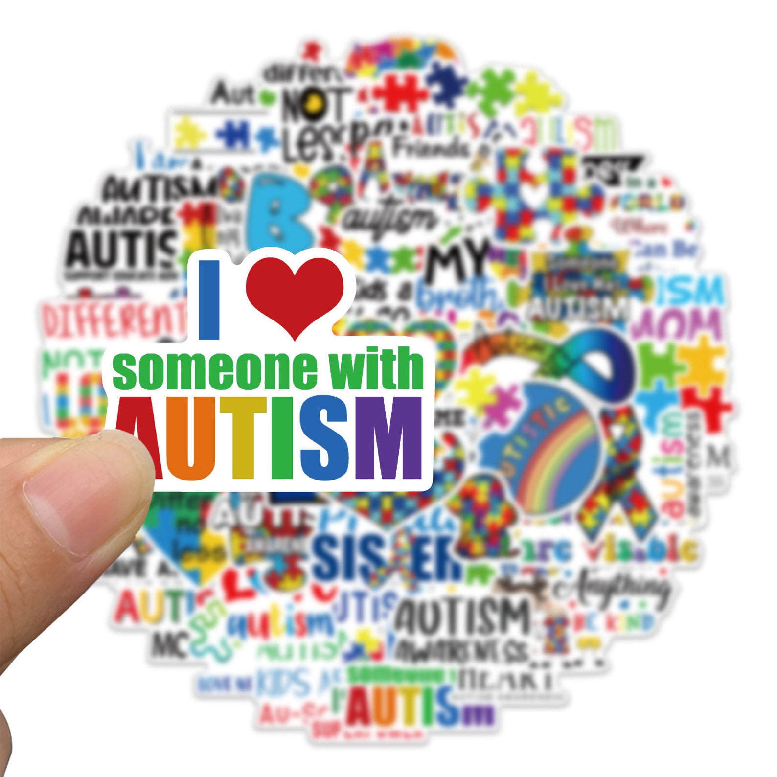 50 Pack Autism Autistic Neurodiversity Puzzle Infinity Awareness Laptop ...