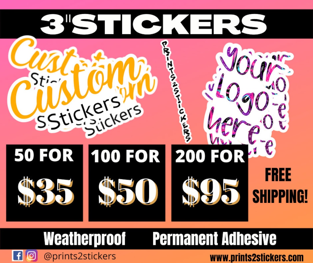 Laptop Sticker 3" Custom Logo Photo Sticker Stickers, Your Custom ...