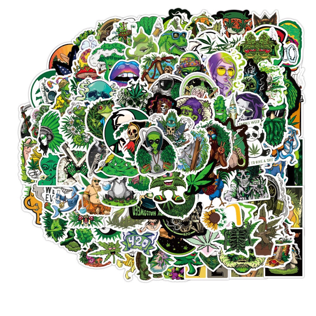 50 Pack Cannabis 420 Weed Stickers - Etsy