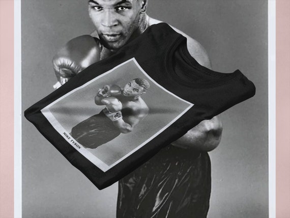 Mike Tyson 80's Retro Black and White Boxing Stance - Etsy