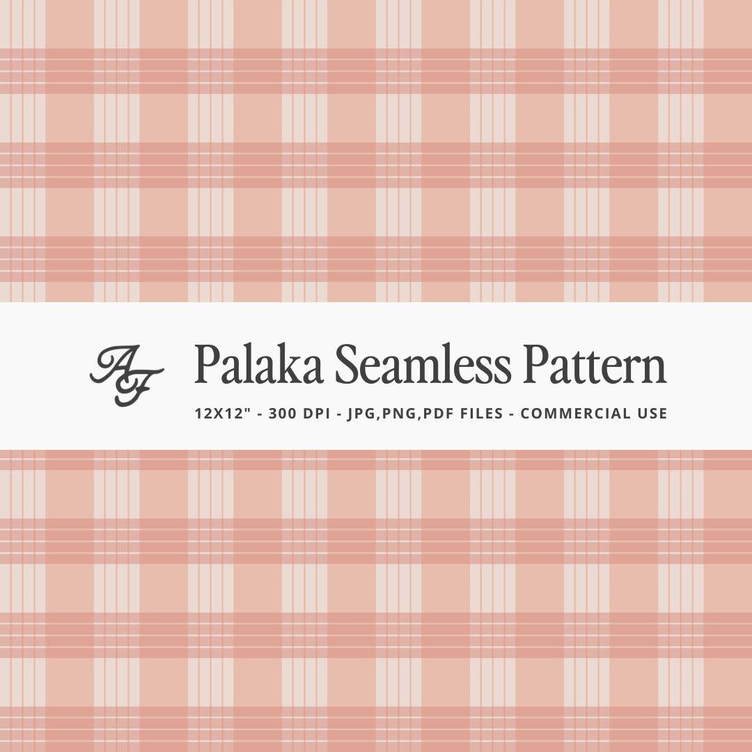 Palaka Seamless Pattern - Pink White, Hawaiian Print, Repeat Background ...