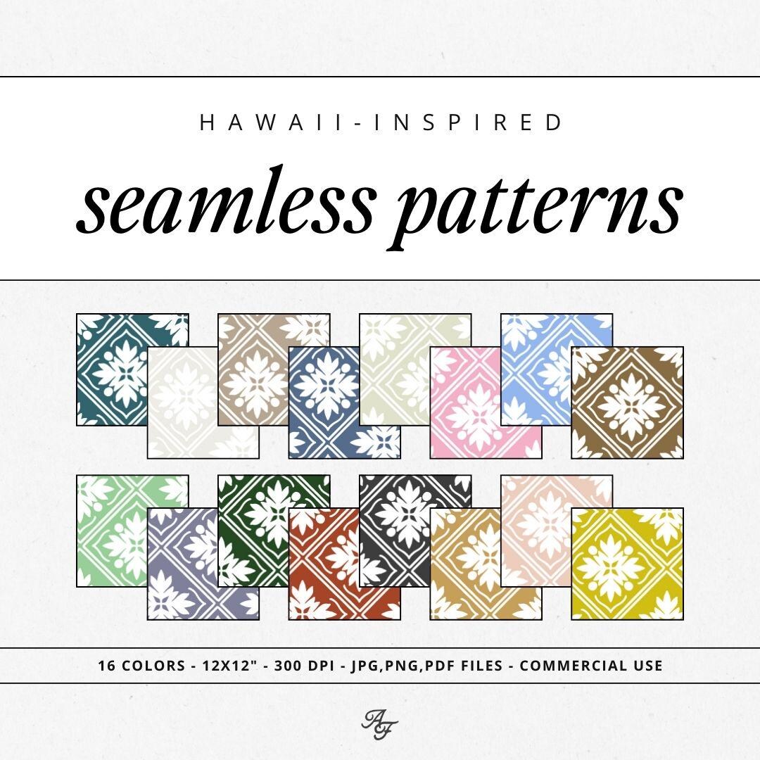 Ulu Quilt Seamless Pattern - Colorful Patchwork Tile, Repeat Background ...