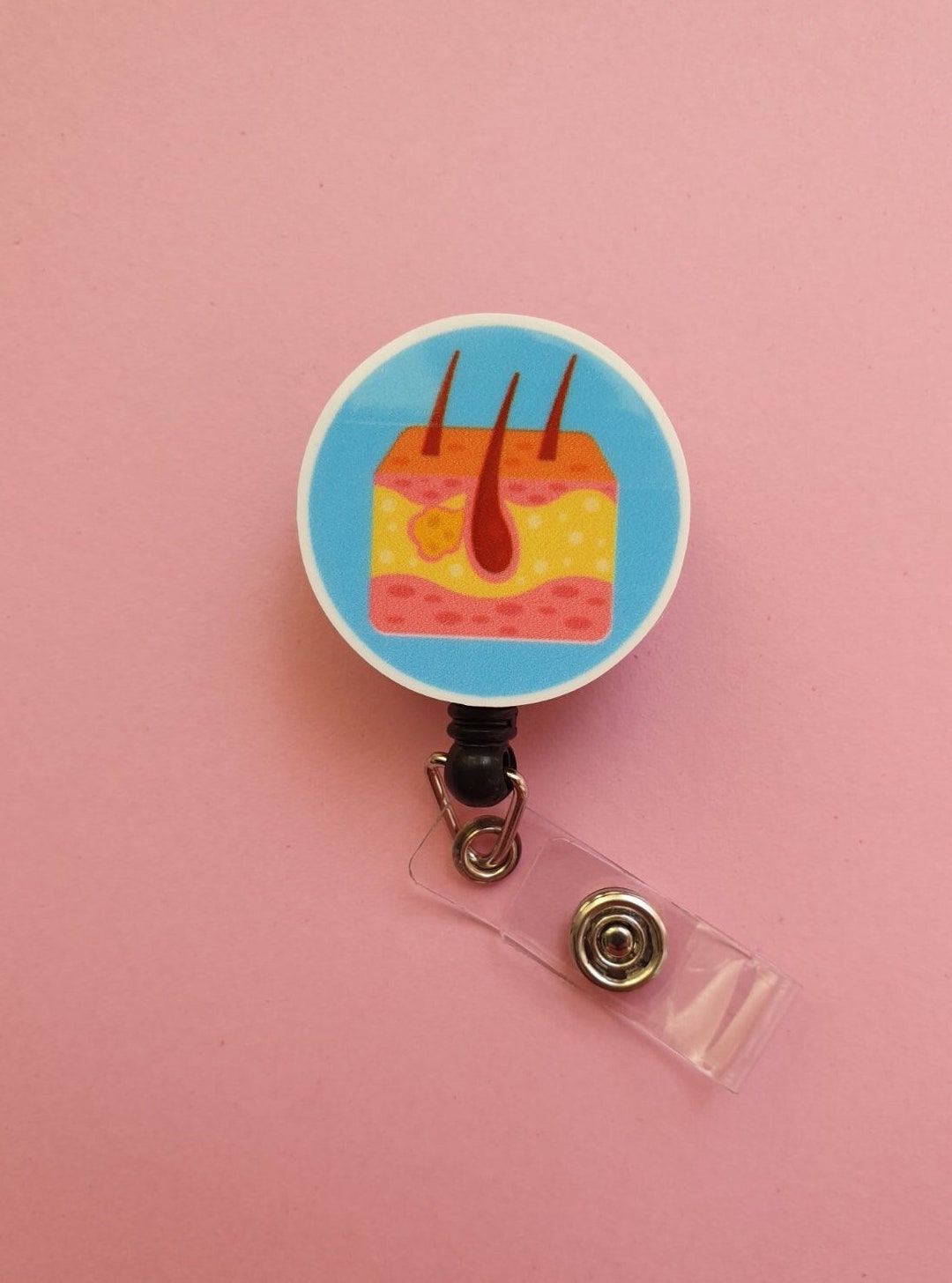 Skin Badge Reel, Dermatologist Card Holder, Skin Card Holder, Doctor ...