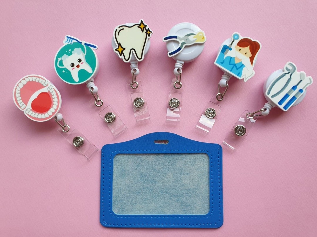 Dentist Badge Reel, Dentist Gift, Dental Tech Card Holder, Orthodontist ...