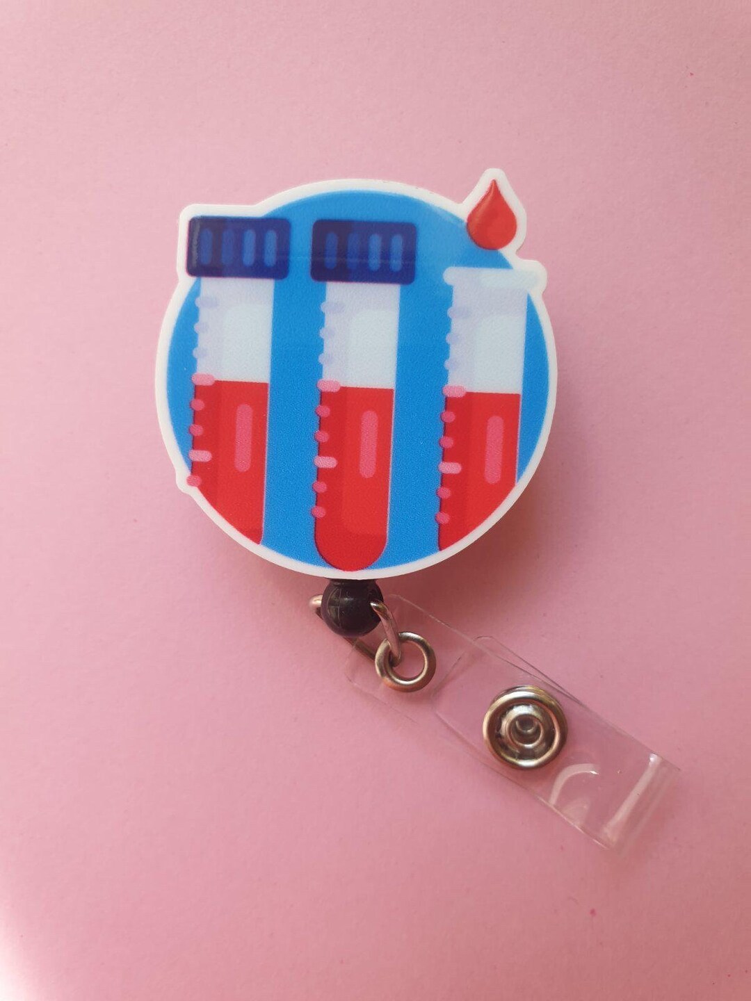 Test Tube Card Holder, Lab Tech Badge Reel, Lab Scientist Gift ...