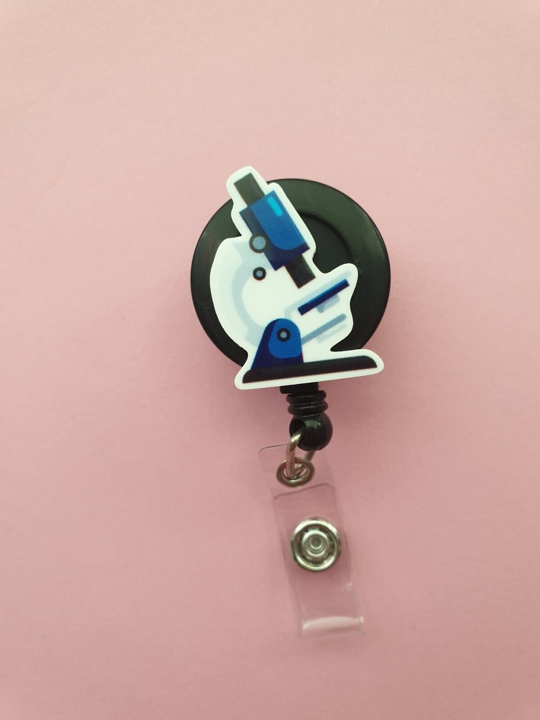Microscope Badge Reel: Lab Tech ID Clip, Science Gift - Etsy