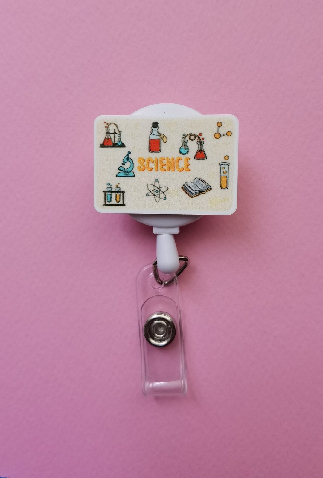 Science Card Holder, Lab Scientist Badge Reel, Lab Tech Gift ...