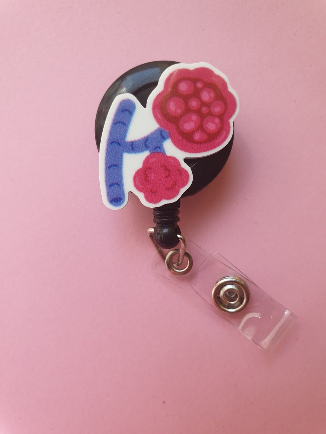 Alveolus Badge Reel, Pulmonologist Card Holder, Doctor Gift, Lungs ID ...