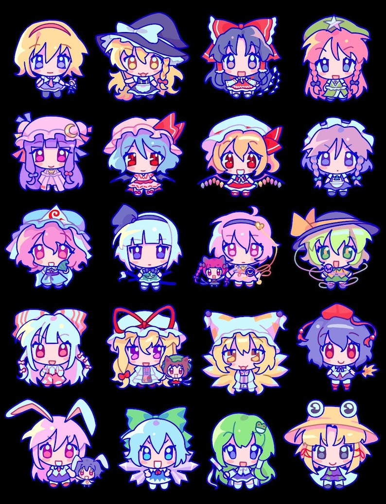 Touhou Goobers Mini 1" Phone Charms - Etsy