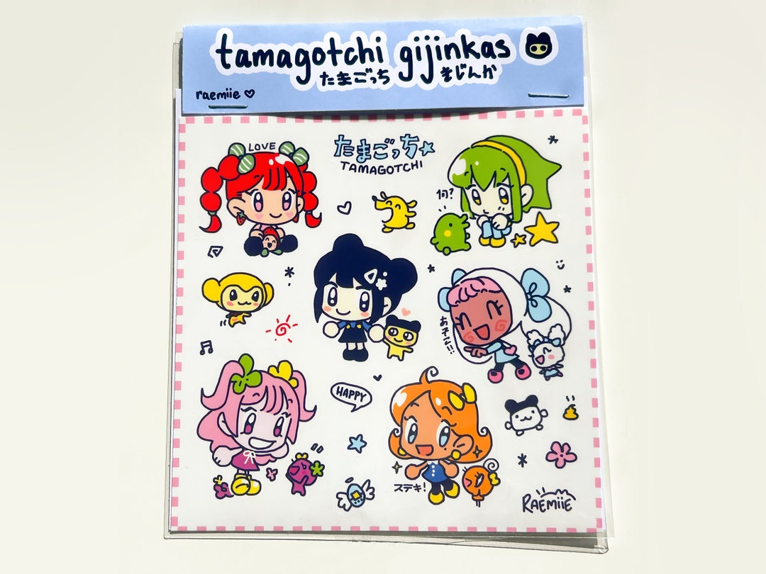 Tamagotchi Gijinka Vinyl Sticker Sheet 13 X 13 Cm - Etsy