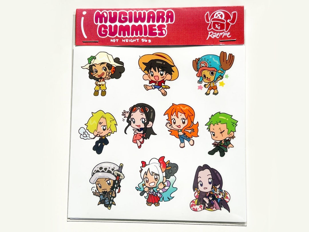 Anime Gummies Vinyl Sticker Sheet 13 X 13 Cm - Etsy