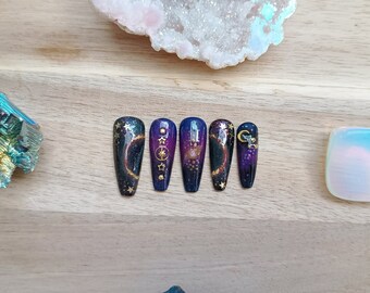 Space Themed Nails - Etsy