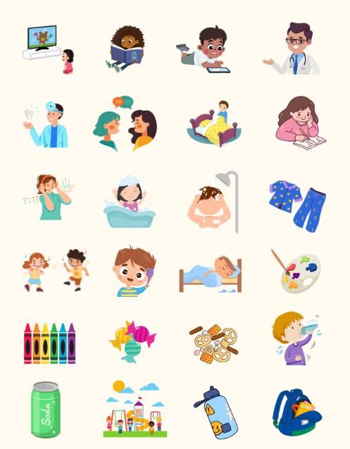 Visual Schedule Blank With Icons - Etsy