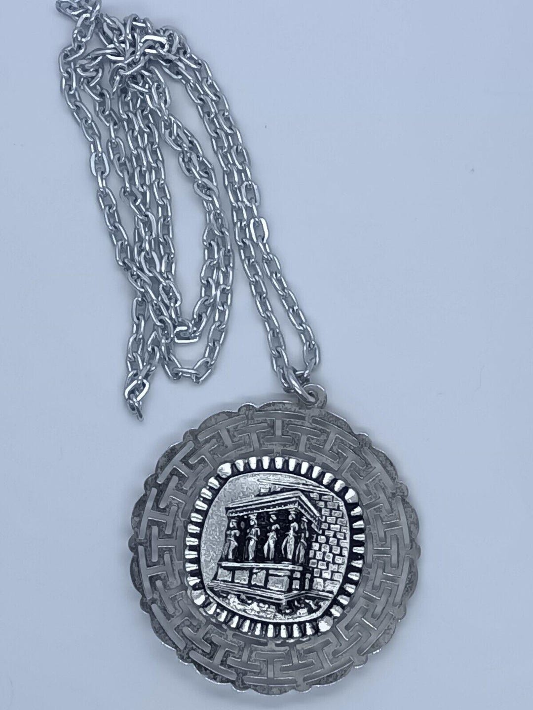 Greek Parthenon Acropolis Medallion Souvenir Athens Greece With Chain ...