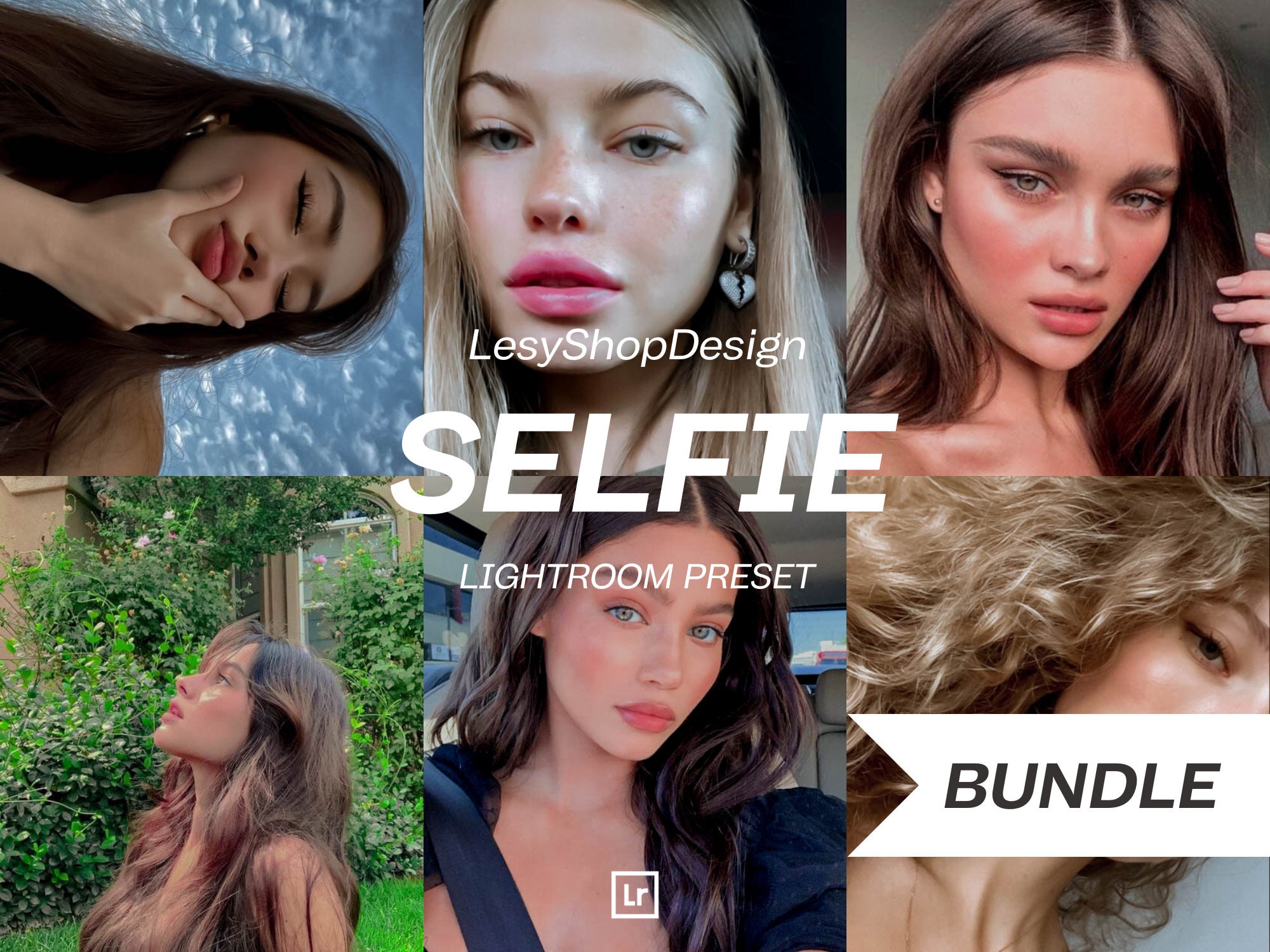 7 Selfie Presets Bundle Lightroom, Portrait Filters, Facetune Presets, Portrait Presets, Mobile ...