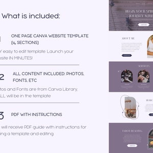 Spiritual Website Template Canva, Astrologer Website Template, Tarot ...