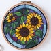 Sunflowers Cross Stitch PDF Pattern. Modern Watercolor Floral Hand ...