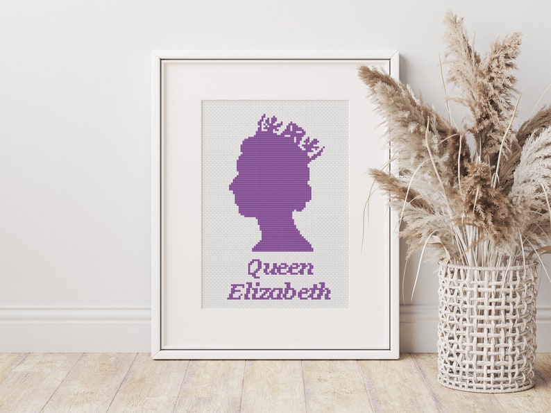 Queen Elizabeth Cross Stitch Pattern PDF Her Majesty - Etsy