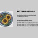 Sunflowers Cross Stitch PDF Pattern. Modern Watercolor Floral Hand ...