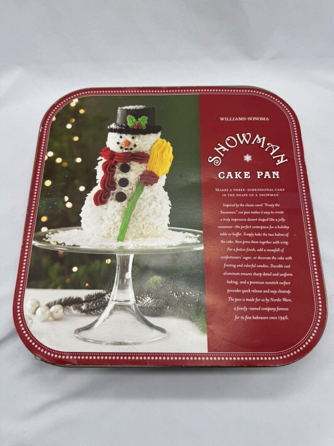 Nordic Ware Snowman Cake Pan 3D Non-stick Cast Aluminum Made in USA - Etsy