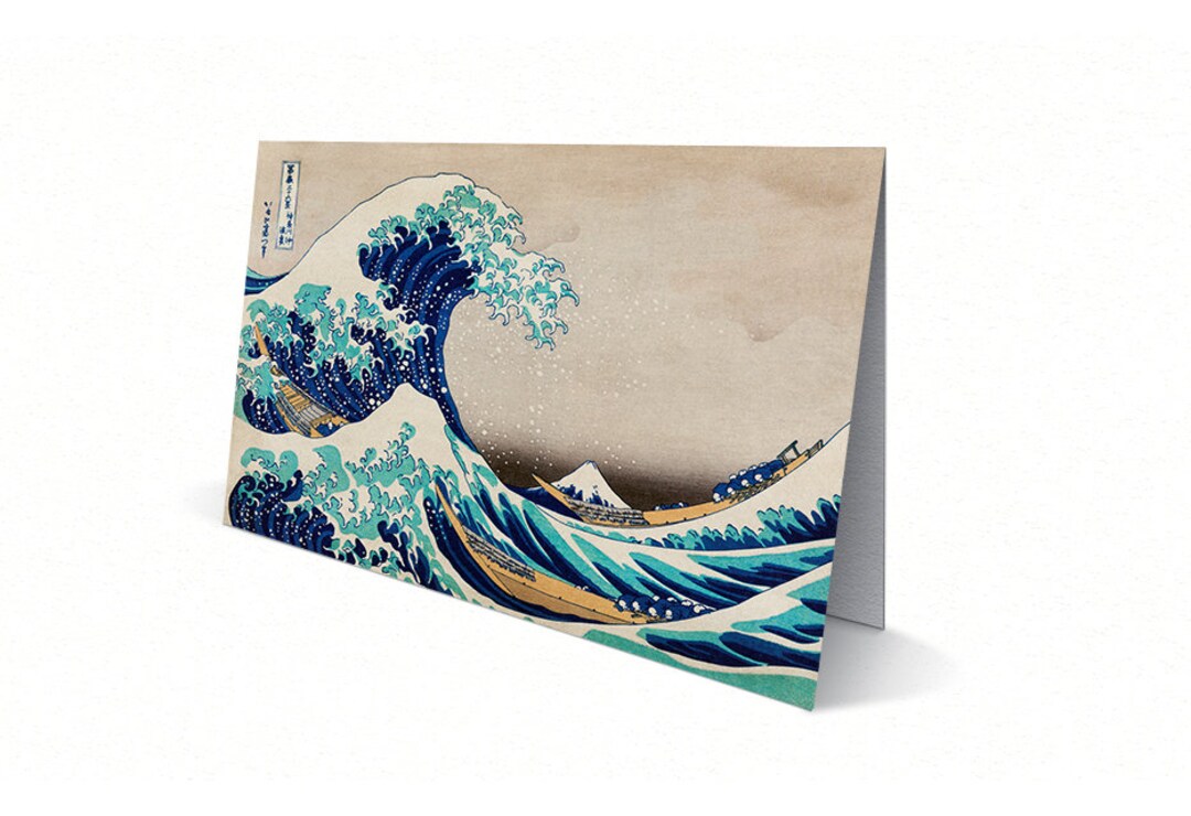 The Great Wave off Kanagawa Hokusai Matte Fine Art Greeting Card 7x5in ...
