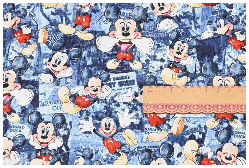 Disney's Mickey Mouse Fabric Donald Duck Fabric Cotton - Etsy Australia