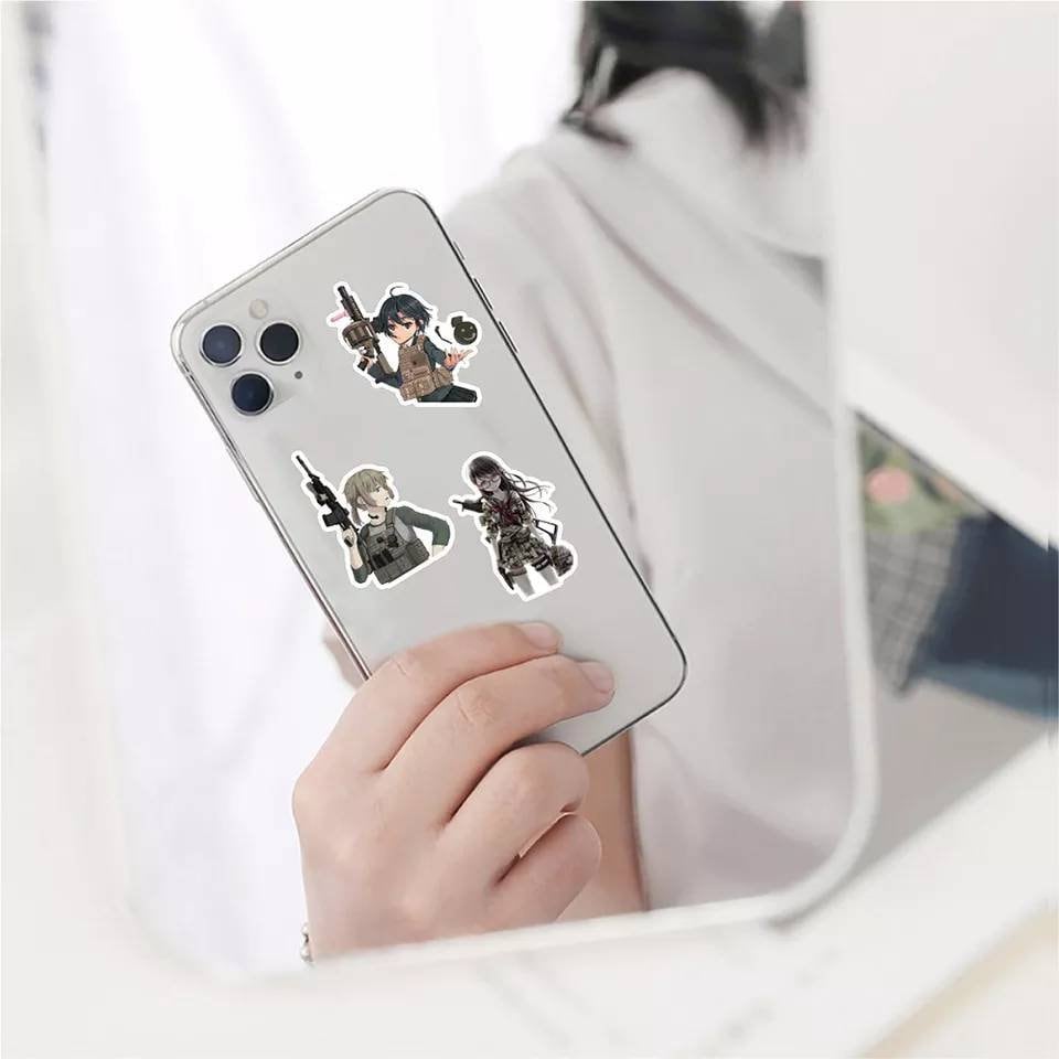 Anime Military Girl Sticker Army Girl Vinyls Anime Decals Anime Soldier ...
