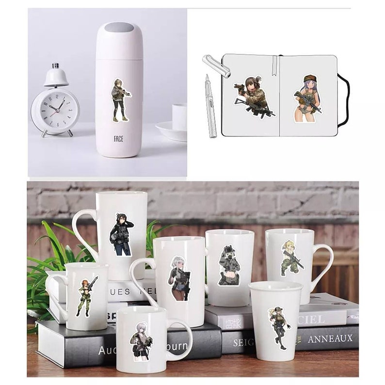 Anime Military Girl Sticker - Army Girl Vinyls - Anime Decals - Anime ...