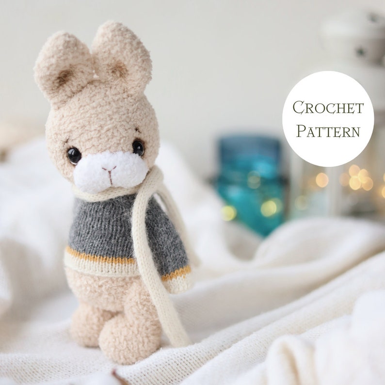 Bunny Crochet Pattern. Rabbit Amigurumi Crochet Pattern. Cute - Etsy