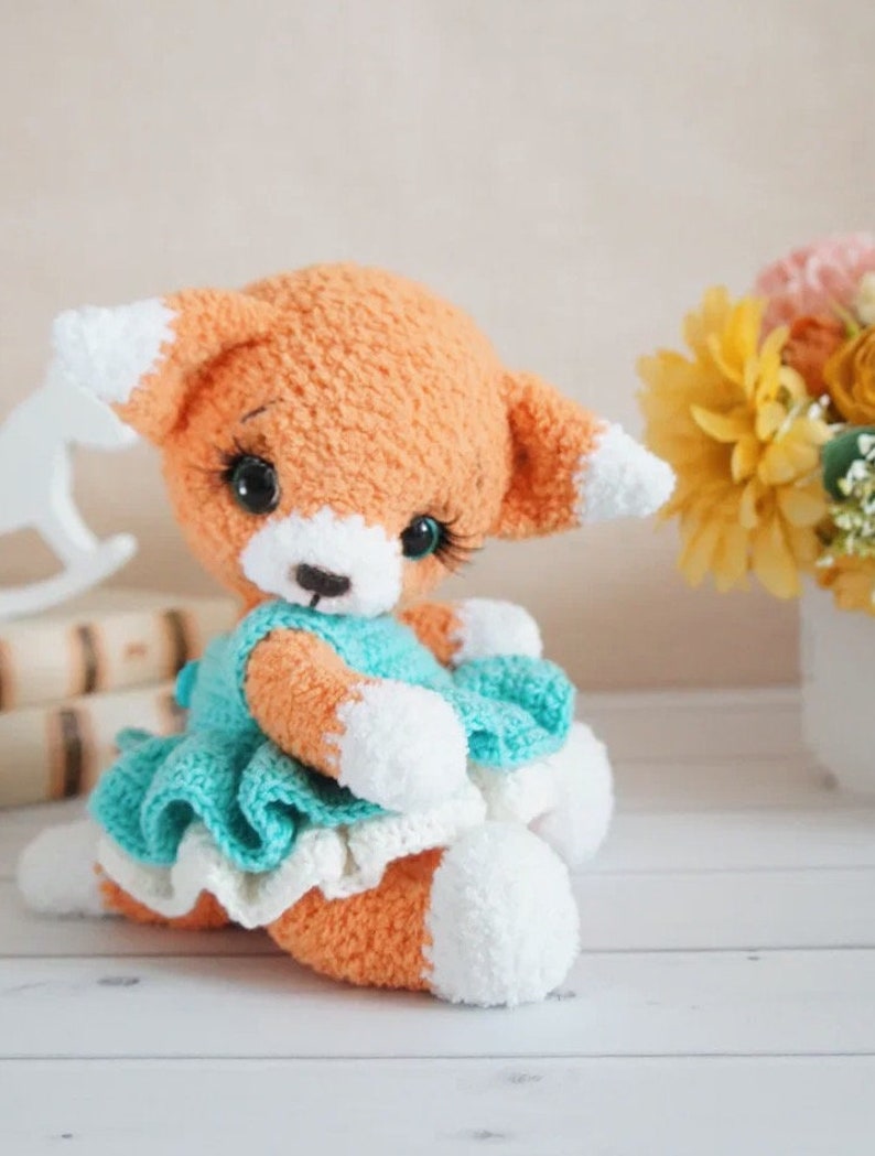 Cute Fox Crochet Pattern. Amigurumi Plush Fox in a Dress. - Etsy