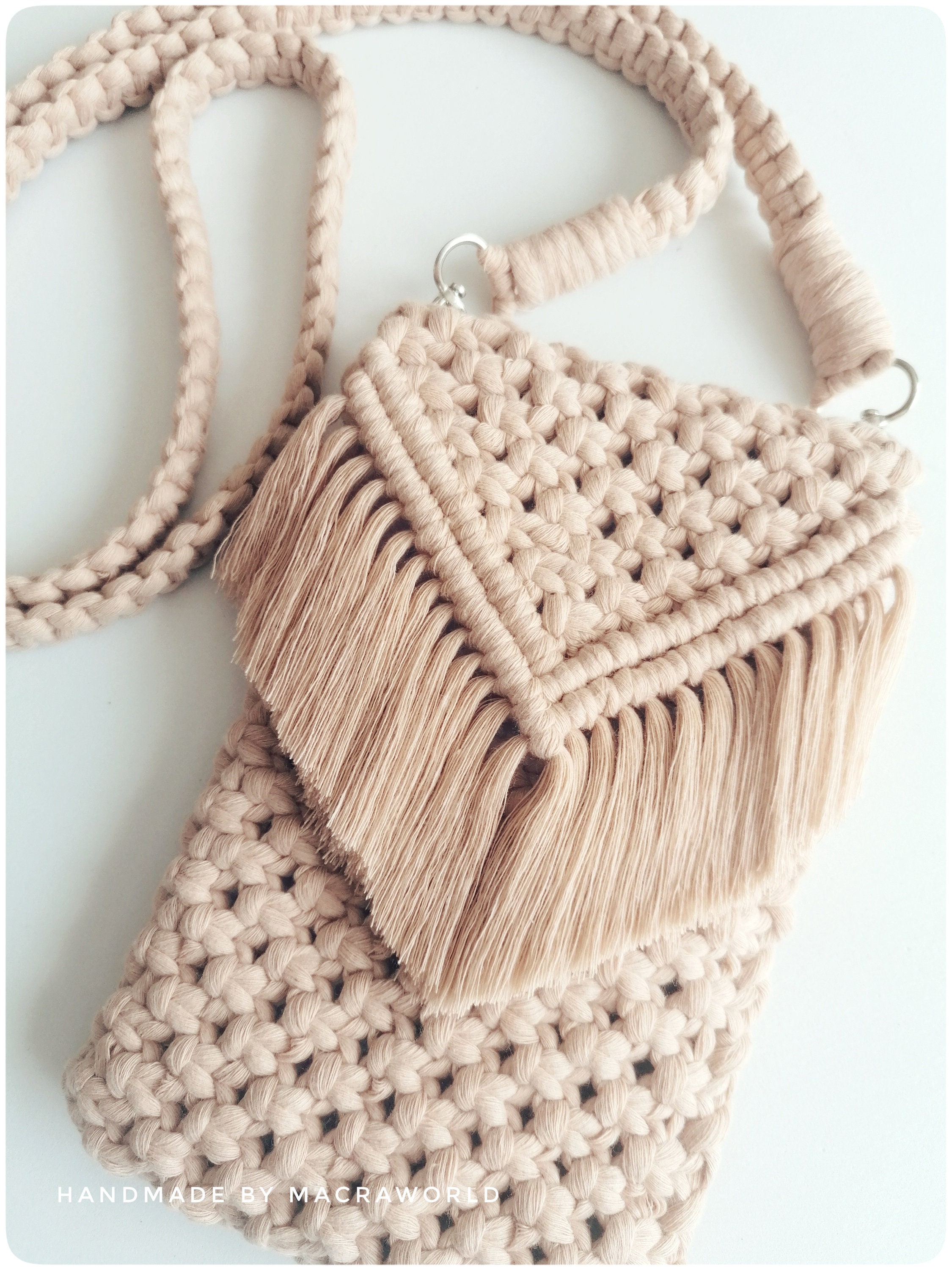 Macrame Phone Bag Handmade Macrame Purse Bag Crossbody Phone - Etsy