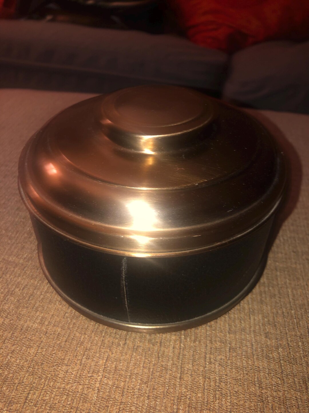 Vintage Round Humidor - Home Bar Accents - Coffee Table Display - MCM ...